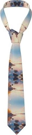 Generic Cravate Pour Homme Bord Du Lac &Eacute;l&eacute;gant Cravates Fine Cravates Homme Pour Affaires Mariage Travail