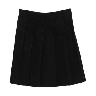 Toteme Jupe Midi Pliss&eacute;e avec D&eacute;tail Scintillant - Femme - Jupes - Noir - Taille: 36 FR