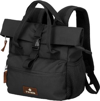 Travelite Rucksack BASICS Mini Rollup Rucksack, 7 L, 20 x 27 x 10 cm, 0,20 kg, viele F&auml;cher - City-, Freizeit- & Tagesrucksack f&uuml;r Damen und Herren, Black
