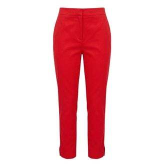 Malo Schmal geschnittene Hose - - Trousers - Damen - Rot - XS
