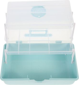 Garneck Gro&szlig;e Medikamentenbox mit Tragegriff Transparente Staubdichte Aufbewahrungsbox f&uuml;r Medizin und Haushaltsbedarf Vielseitiger Organizer mit Gro&szlig;em Fassu