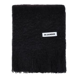 Jil Sander Schmaler Wollmischungs-Schal - - Accessories - Herren - Schwarzk - ONE SIZE