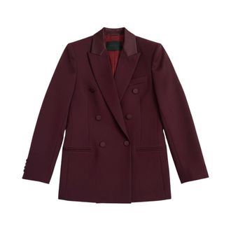 Dondup Blazer crois&eacute; coupe droite - Femme - Vestes - Rouge - Taille: 36 FR