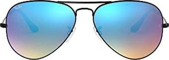 Ray-Ban Ray-ban - Mod. 3025 - Lunettes De Soleil Homme, shiny black (shiny black)/Blue Gradient Mirror, taille 58
