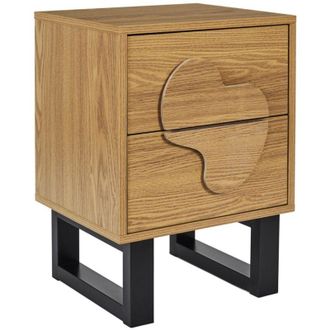 The Home Deco Factory Table de chevet 2 tiroirs