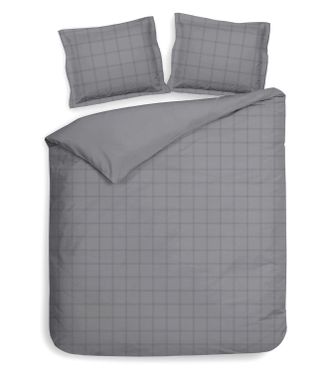 Heckett & Lane Heckett and Lane Bettw&auml;sche Heckett And Lane 1 Bettw&auml;sche 240x220cm mit 2 Kopfkissen 60x70cm 100% Baumwolle Mako-Satin Glacier Grey