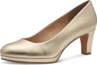 Marco Tozzi Damen Pumps mit Trichterabsatz Vegan, Gold (Gold), 37 EU