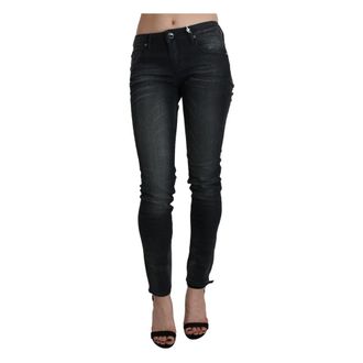 Acht Skinny-Denim-Hose mit niedriger Taille - - Jeans - Damen - Blau - W27