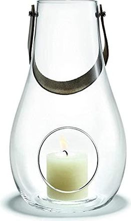Holmegaard Laterne H25 cm Design with Light aus mundgeblasenem Glas, klar