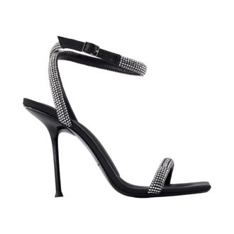 Alexander Wang Julie Kristall-Kn&ouml;chelriemen-Sandalette - - Shoes - Damen - Schwarzk - 40 EU