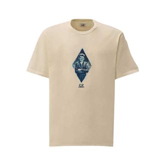 C.P. Company Compact 20/1 Jersey British Sailor T-shirt - - Tops - Herren - Wei&szlig; - L
