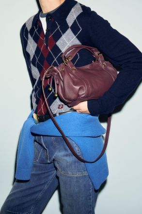 Gerard Darel Mini sac &agrave; main en cuir - MICRO 24 - Bordeaux