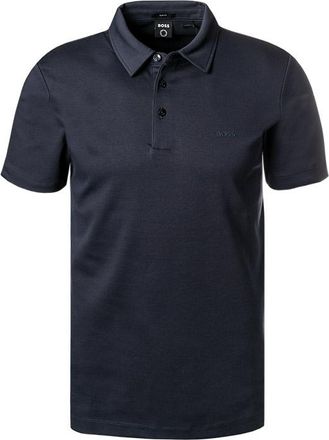 HUGO BOSS Herren Polo-Shirt blau Baumwoll-Jersey