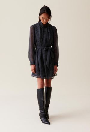 Claudie Pierlot Robe fluide col lavalli&egrave;re