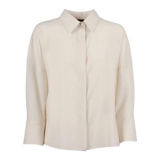 Fabiana Filippi Camicia Cropped Manica 3/4 Dettaglio Filo Diamante Tagli - - Blouses & Shirts - Damen - Beige - XS