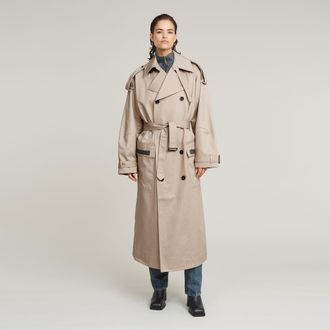 G-Star Macro Balloon Trenchcoat - Beige - Damen