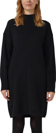 s.Oliver Kurzes Strickkleid mit Stehkragen und Naht-Details