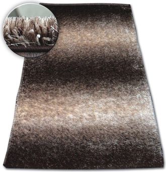 RugsX Teppich Shaggy space 3D B315 braun brown 80x150 cm