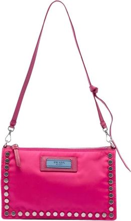 Prada Sac bandouli&egrave;re clout&eacute; doccasion - Femme - Pre-owned - Rose - Taille: ONE Size