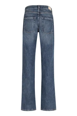 Icon Denim Los Angeles Womens Iris Straight Leg Jeans Denim Cotton Straight-Leg