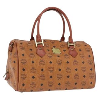 MCM Pre-owned Toile sacs-main - Femme - Pre-owned - Brun - Taille: ONE Size