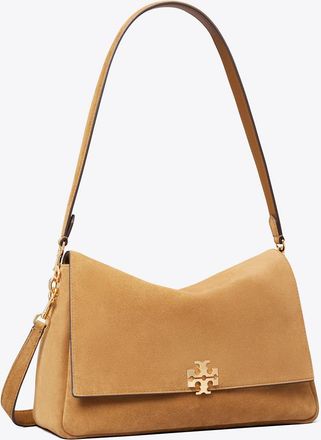 Tory Burch Damen Charlie Schultertasche aus Wildleder