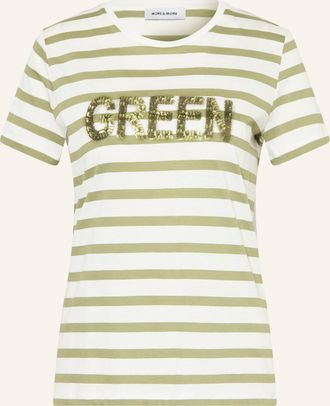 More & More More & More T-Shirt Mit Pailletten gruen