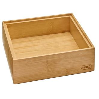 Lurch 10776 Organizer-System Box Einsatz f&uuml;r Schubladen und Aufbewahrungsbox Bambus 14x14cm