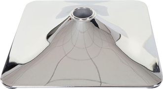 Hhg Fu&szlig;platte Fu&szlig; Fu&szlig;teller f&uuml;r Barhocker Drehstuhl Barstuhl Loungesessel, rechteckig chrom &oslash; 37,5cm