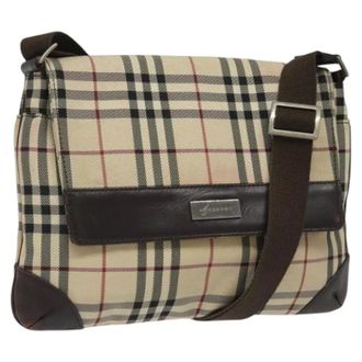 Burberry Pre-owned Toile sacs-ports-paule - Femme - Pre-owned - Beige - Taille: ONE Size