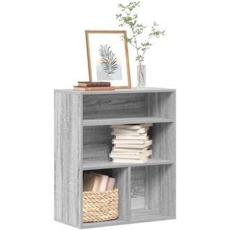 vidaXL Biblioth&egrave;que sonoma gris 60x30x71,5 cm bois ding&eacute;nierie Vidaxl