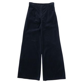 Aspesi Femme, Pantalons, Bleu, Taille: 40 FR Pantalon Large en Velours Lisse