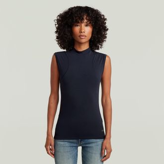 G-Star 2nd Skin Mock T-Shirt - Dunkelblau - Damen