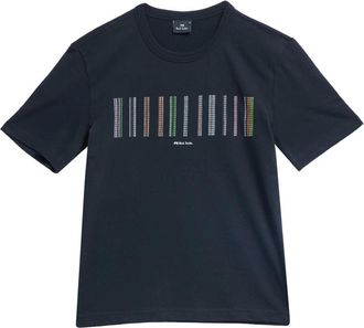 Paul Smith Homme, Tops, Noir, Taille: 2XL T-shirt Stitch Stripes