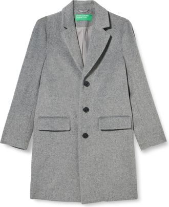 Benetton Herren Cappotto 2YDTUN012 Coat, Grigio Scuro 907, 44