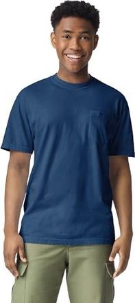 Comfort Colors Short Sleeve Pocket Tee, Style G6030 T-Shirt, Bleu Marine véritable, XL Homme