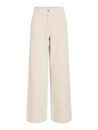 Vila Vila Pants Vikita RW Wide Corduroy Pantalon Noos, Bouleau, L Femmes