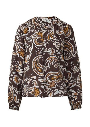 s.Oliver Langarmbluse Bluse Strukturierte Viskosemix-Bluse mit All-over-Print