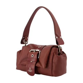 Vivienne Westwood Womens Hazel Treasure Purse - Vivienne Westwood Leather Brown Calfskin Bags Handbags-Purses