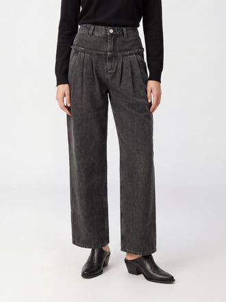 Isabel Marant Jean Iniza taille haute en denim &agrave; jambe large