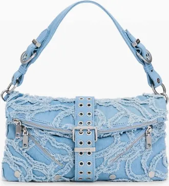 Desigual Sac en jean brod&eacute; - Bleu