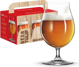 Spiegelau 6-teiliges Biergläser Set, 475 ml, Beer Classics, 4991884, Biertulpen Gläser aus Kristallglas, spülmaschinenfest