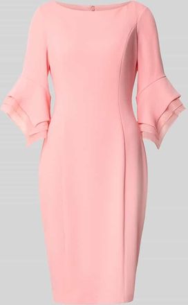 Adrianna Papell Knielanges Cocktailkleid mit Rundhalsausschnitt