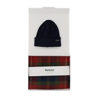 Barbour Swinton M&uuml;tze & Galingale Schal Set - - Accessories - Herren - Rot - ONE SIZE