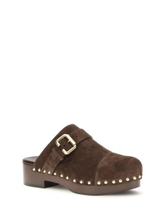 Chlo&eacute; Womens Jeannette Clog Mules Chocolate Brown Sandal