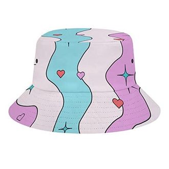 Generic Abstrait Rétro-Moderne (19) Bob Chapeaux Anti-UV Chapeau De Pêcheur Mode Bucket Hat pour Jardinier Loisirs Camping