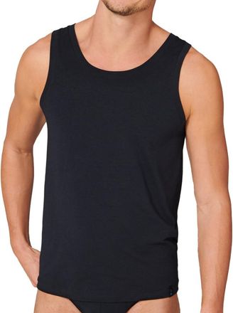 Schiesser Herren Ohne Arm Atmungsaktiv - Long Life Soft Unterhemd, Blauschwarz_149042, XXL EU