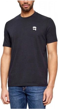 Karl Lagerfeld Homme, Tops, Bleu, Taille: M Crewneck T-Shirt