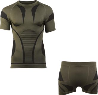 Mil-Tec Performance Funktionsunterw&auml;sche Herren (Kurz, XXL/3XL) - Atmungsaktives & w&auml;rmendes Thermounterw&auml;sche Set - Elastische Sportunterw&auml;sche oder Skiunter