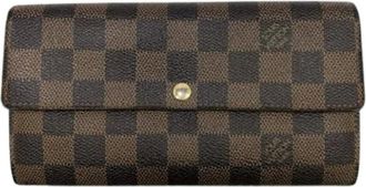 Louis Vuitton Portefeuille pr&eacute;-poss&eacute;d&eacute; (bi-pli) - Femme - Pre-owned - Brun - Taille: ONE Size